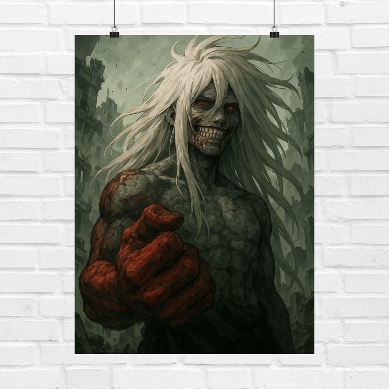 Decay Villain Poster Pale Hand Hero Wall Art Print With Red Eye and ...