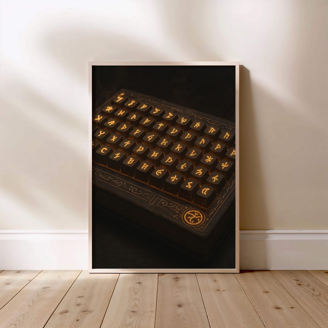 Runic Keyboard Poster: Fantasy Gamer Room Decor - Etsy UK
