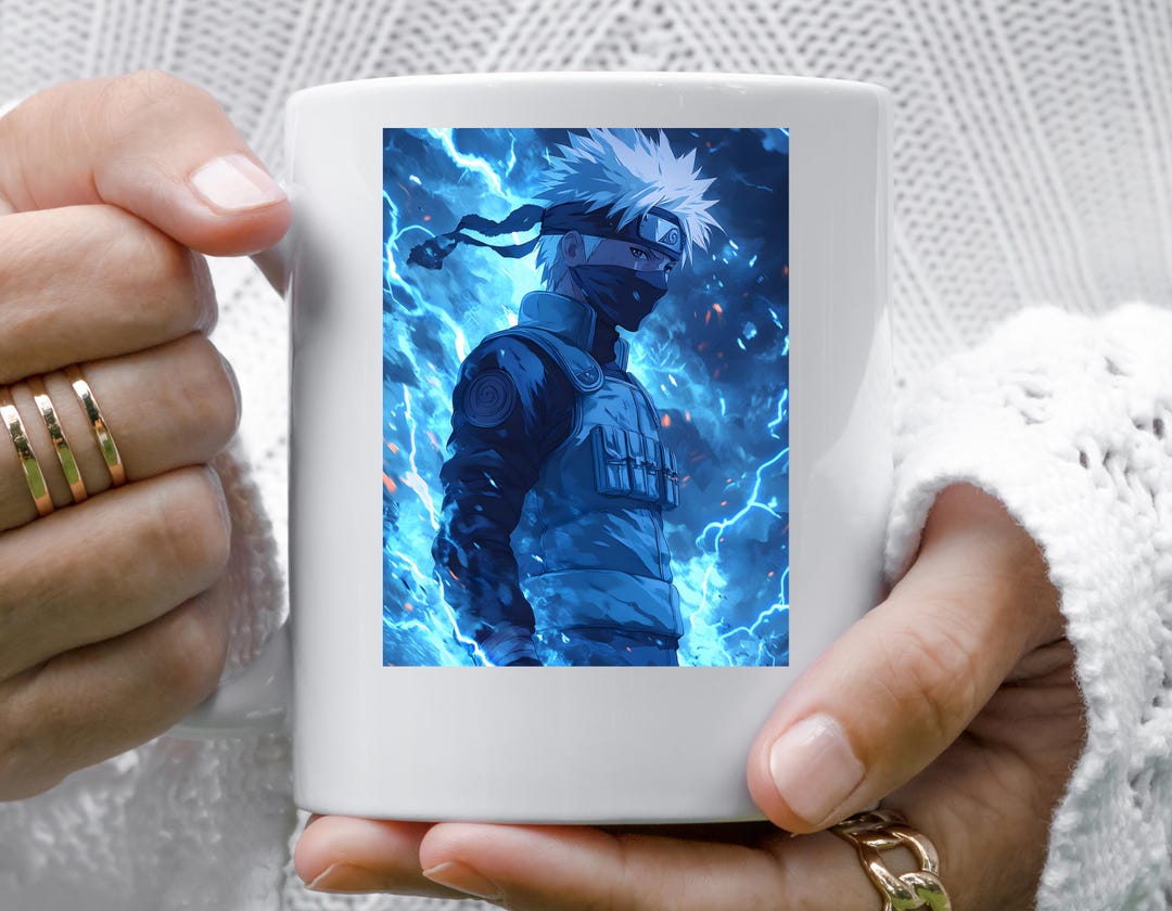 Kakashi Hatake Coffee Mug Ninja Anime Gift, Cool Sensei Ceramic Cup for ...
