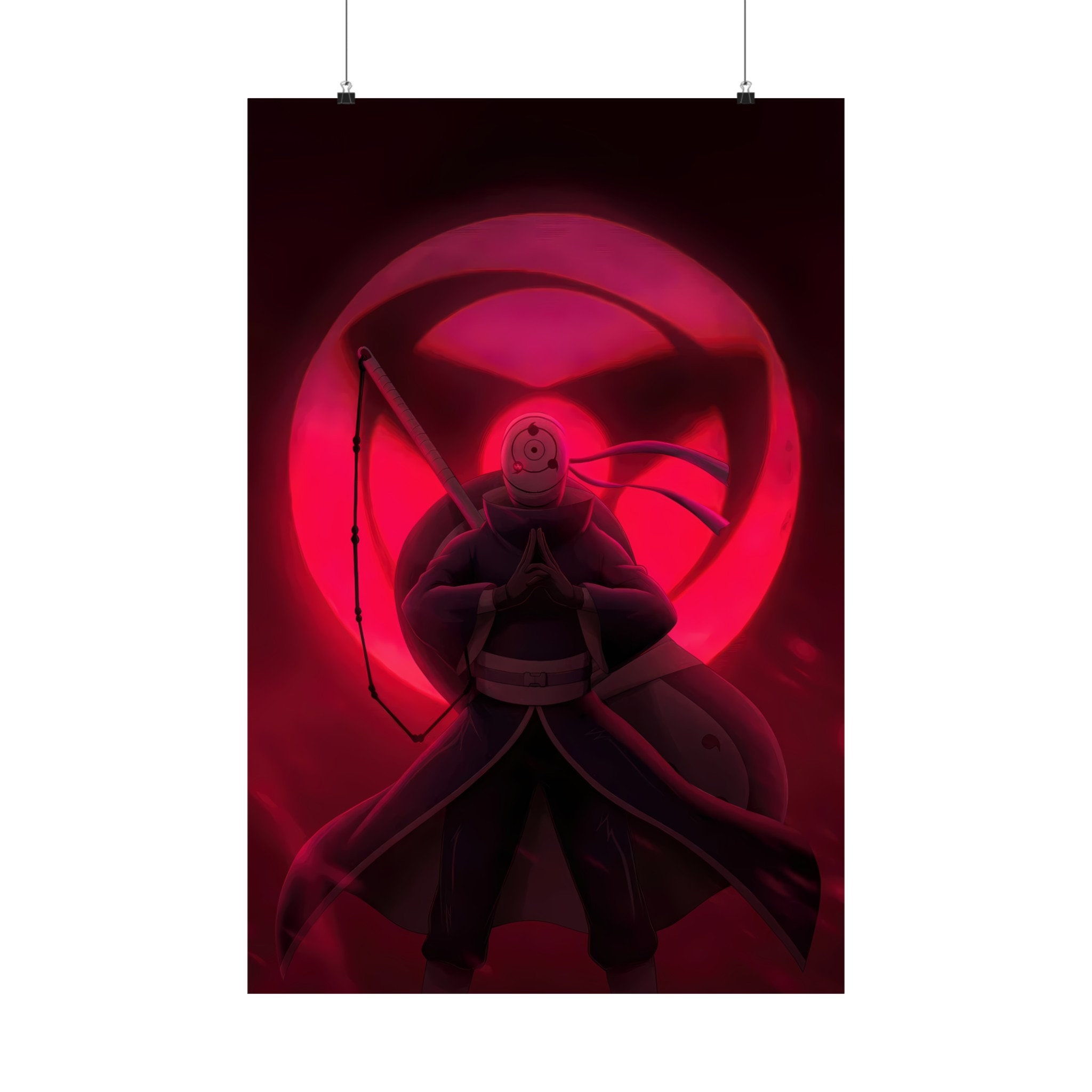 Obito Uchiha Sharingan Poster Naruto Anime Wall Art Obito Wall Art ...