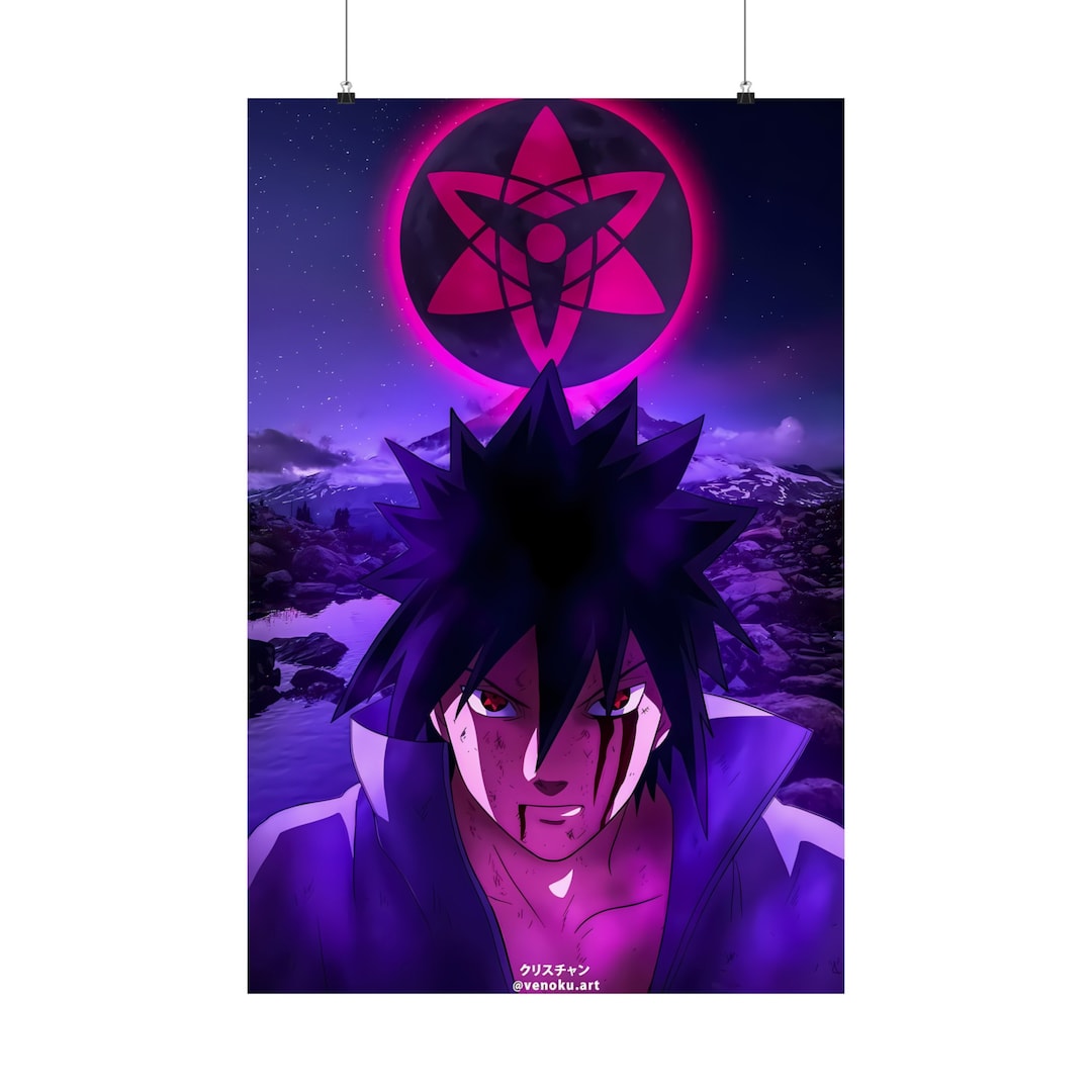 Sasuke Uchiha Poster Naruto Anime Wall Art Sasuke Sharingan Poster ...
