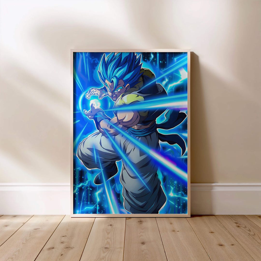Gogeta Wall Art Print Fusion Warrior Dragon Ball Z Poster for Anime ...