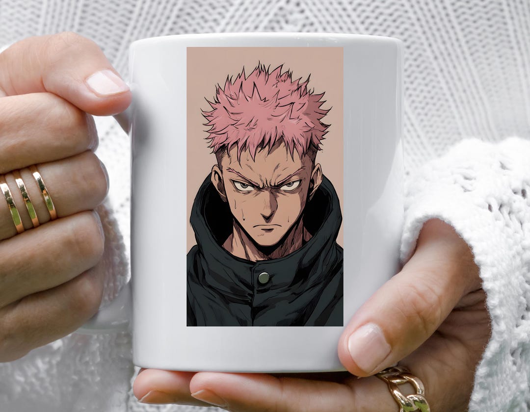 Yuji Itadori Coffee Mug Jujutsu Kaisen Anime Cup, Cursed Energy Design ...