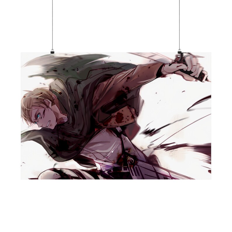 Attack on Titan Poster Commander Erwin Poster AOT Wall Art - Etsy