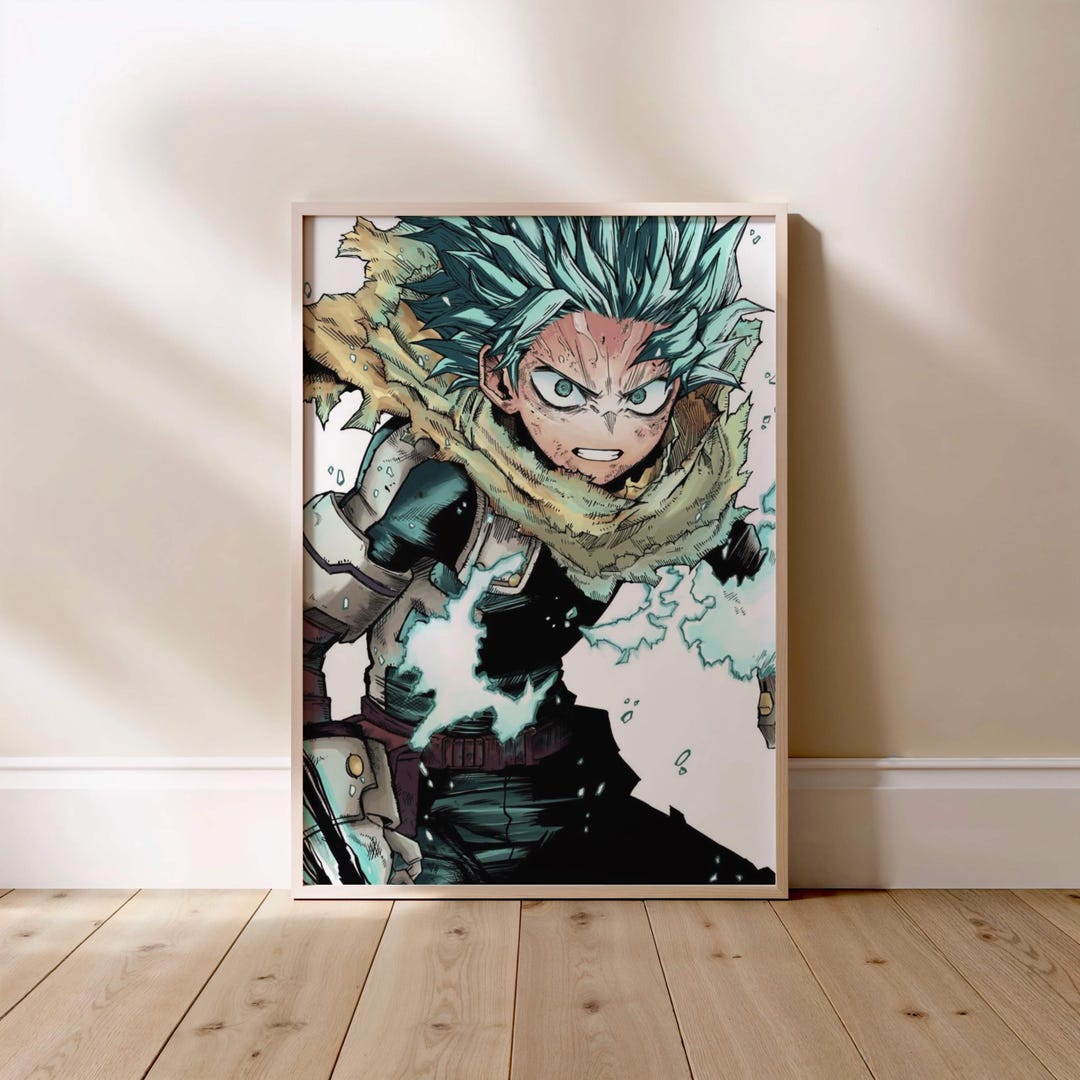 Izuku Midoriya Deku Anime Wall Art Print My Hero Academia Poster BNHA ...