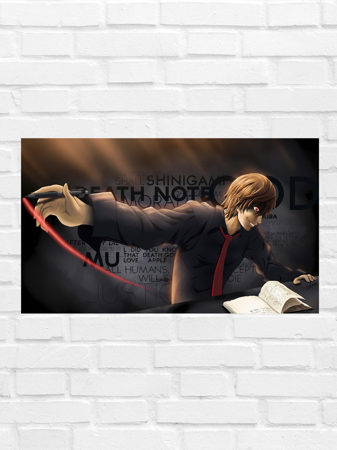 Death Note Anime Poster Light Anime Wall Art Light Yagami Anime Wall ...