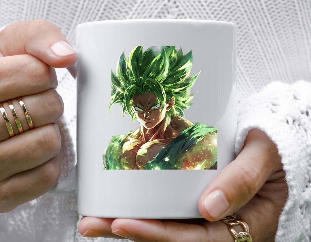 Broly Ceramic Mug, Dragonball Anime Gift, 11oz Coffee Cup, Anime Lover ...