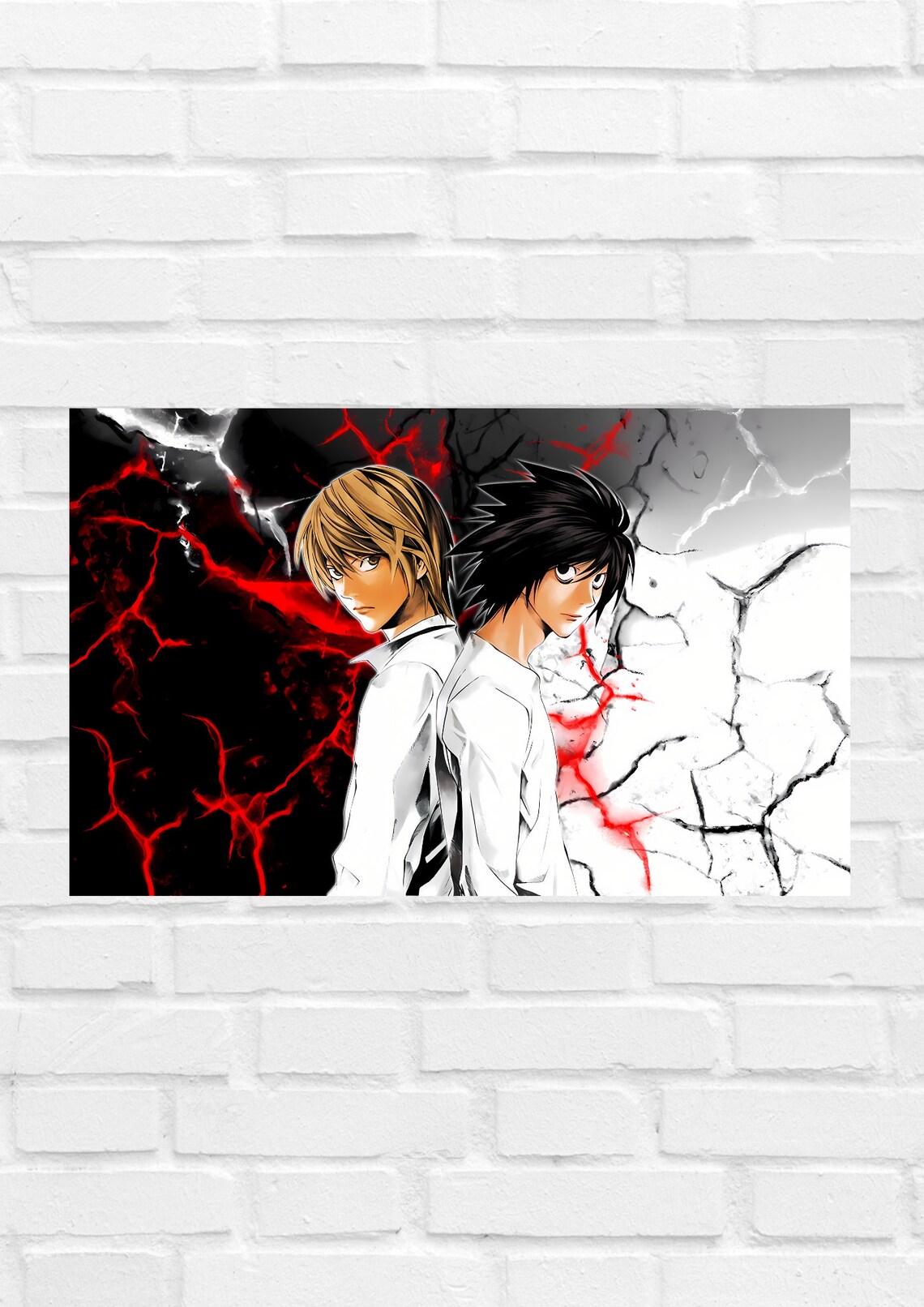 Death Note Anime Poster Light and L Anime Wall Art Light and L Anime ...