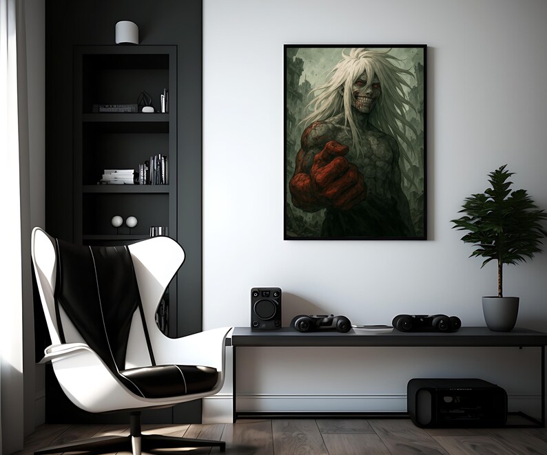 Decay Villain Poster Pale Hand Hero Wall Art Print With Red Eye and ...