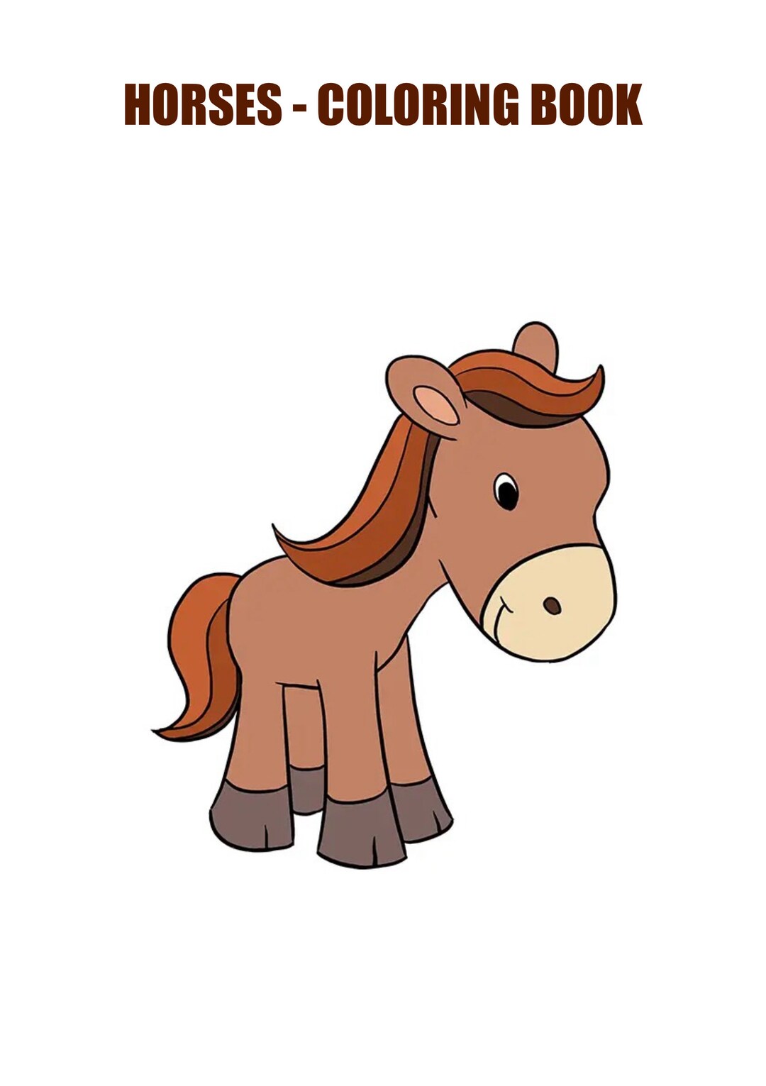 Horses Coloring Book - PDF - Ready to Print - 15 PICS - Etsy