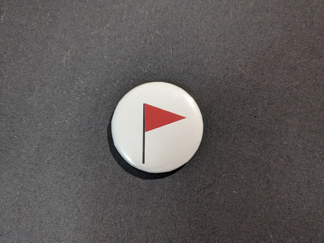 Red Flag Button - Etsy