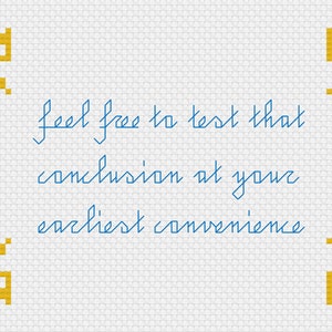 Test That Conclusion Cross Stitch Pattern - Etsy