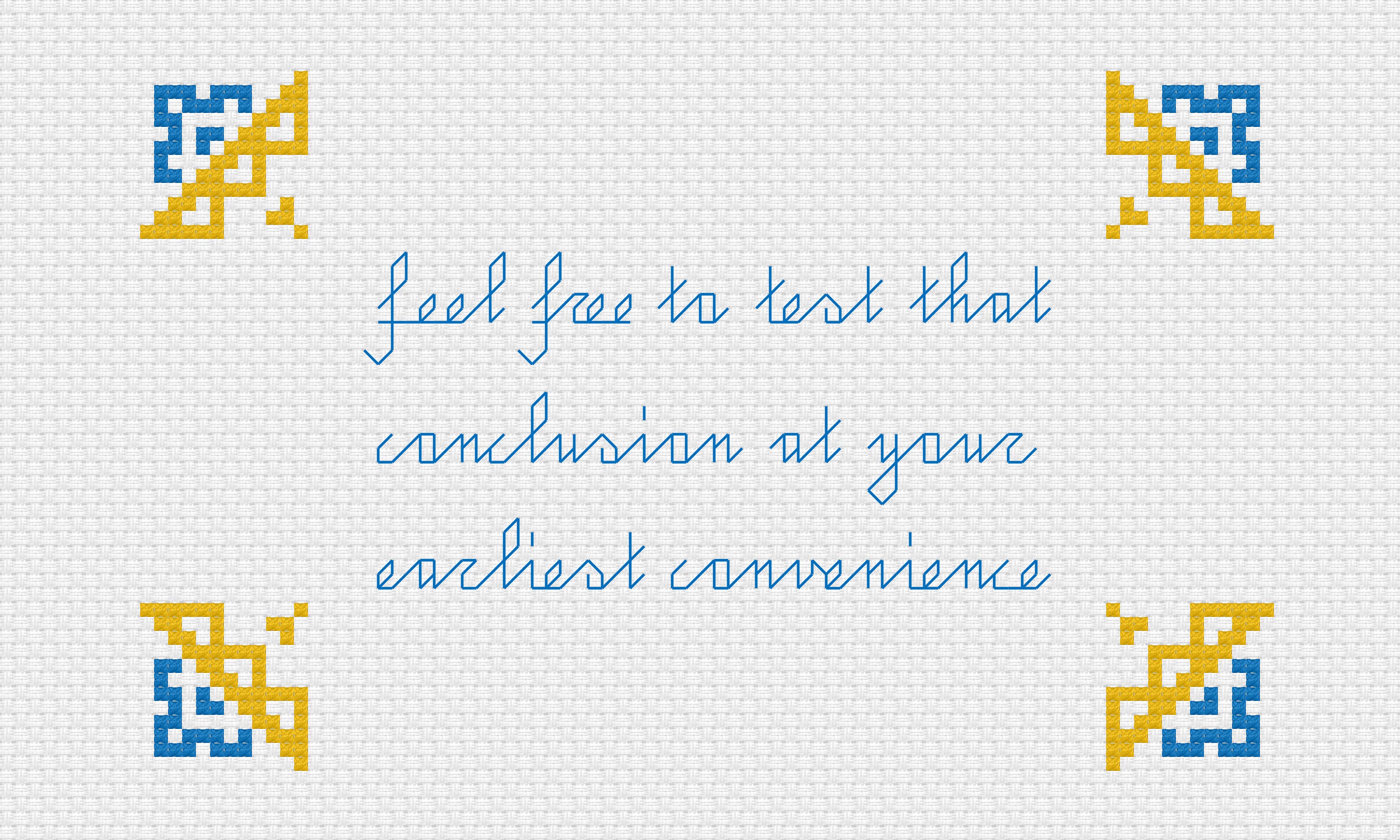 Test That Conclusion Cross Stitch Pattern - Etsy