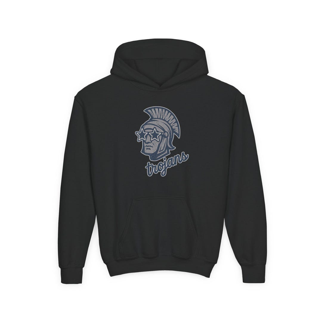 Retro Trojan Star Sunglasses Youth Hoodie - Etsy