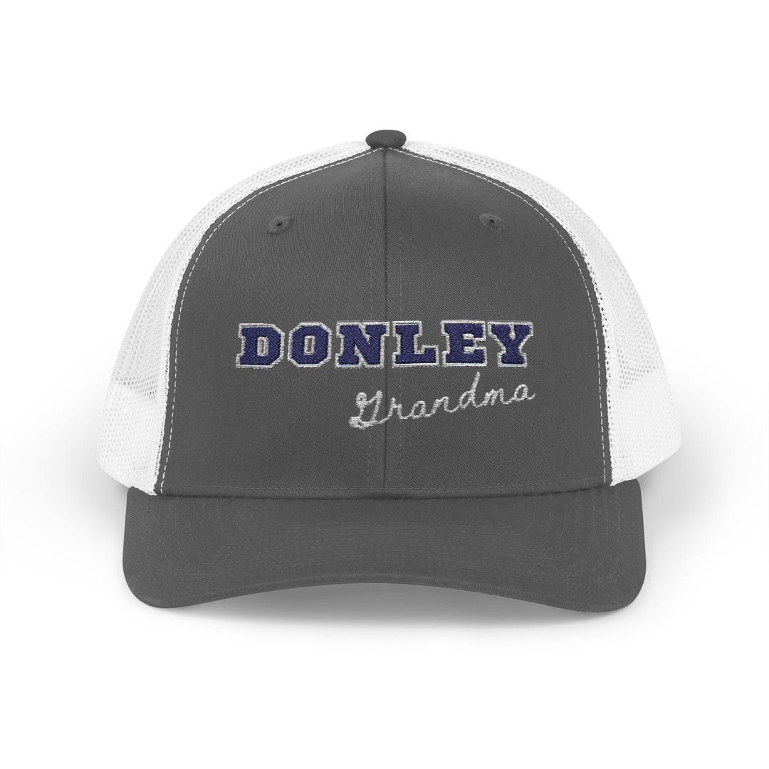 Donley Grandma Red Snapback Trucker Cap - Custom Name Hat for Outdoor ...