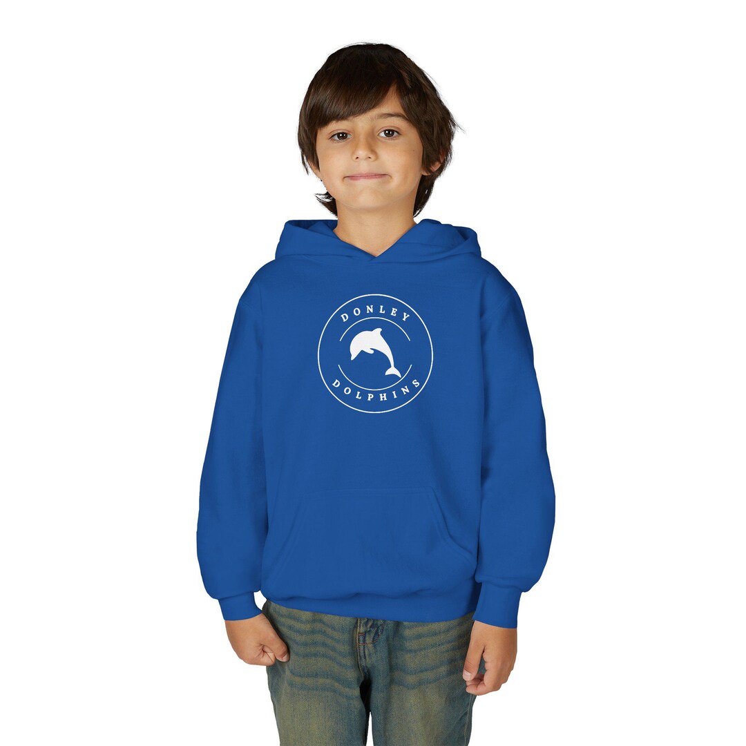 Youth Donley Dolphin Logo Hooded Sweatshirt - Fun, Cozy, Perfect for ...