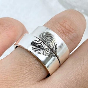 Custom Fingerprint Ring • Actual Fingerprint Band • Personalized ...