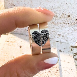 Custom Fingerprint Ring • Actual Fingerprint Band • Personalized ...