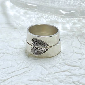 Custom Fingerprint Ring • Actual Fingerprint Band • Personalized ...