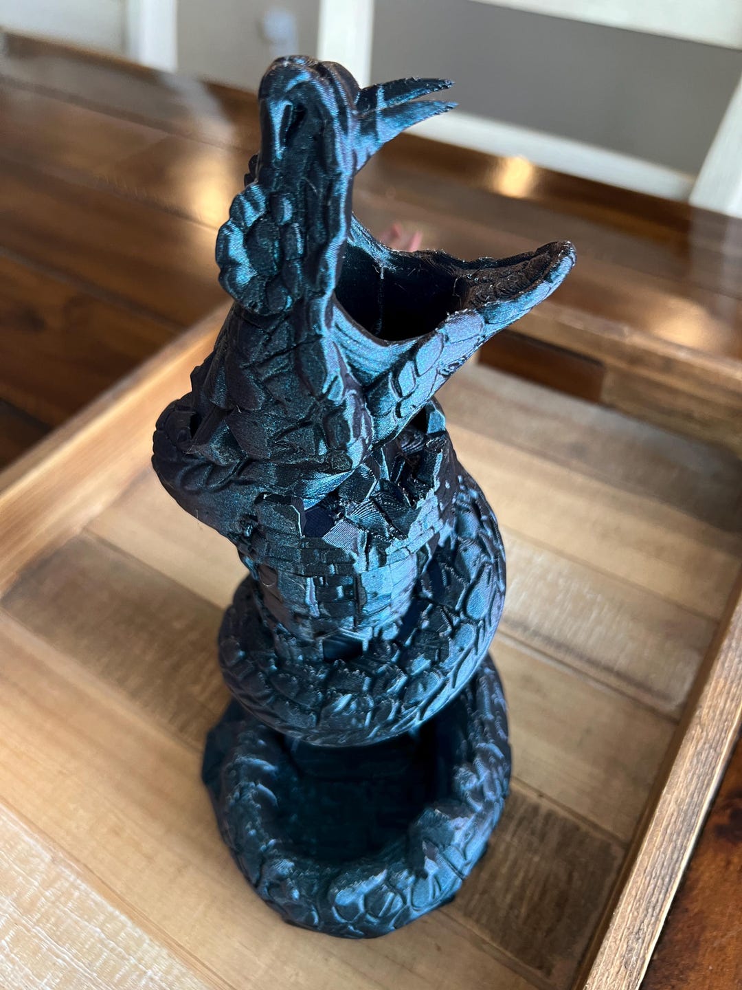 Dice Roller - Basilisk - 10 Inches Tall - Snake and Castle Theme - 3D ...