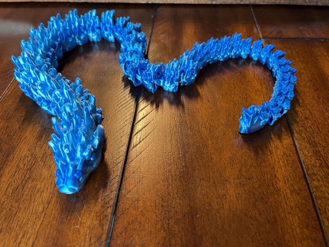 Frost Snake - 24 Inches - Articulated Desktop or Fidget Toy - 3D ...