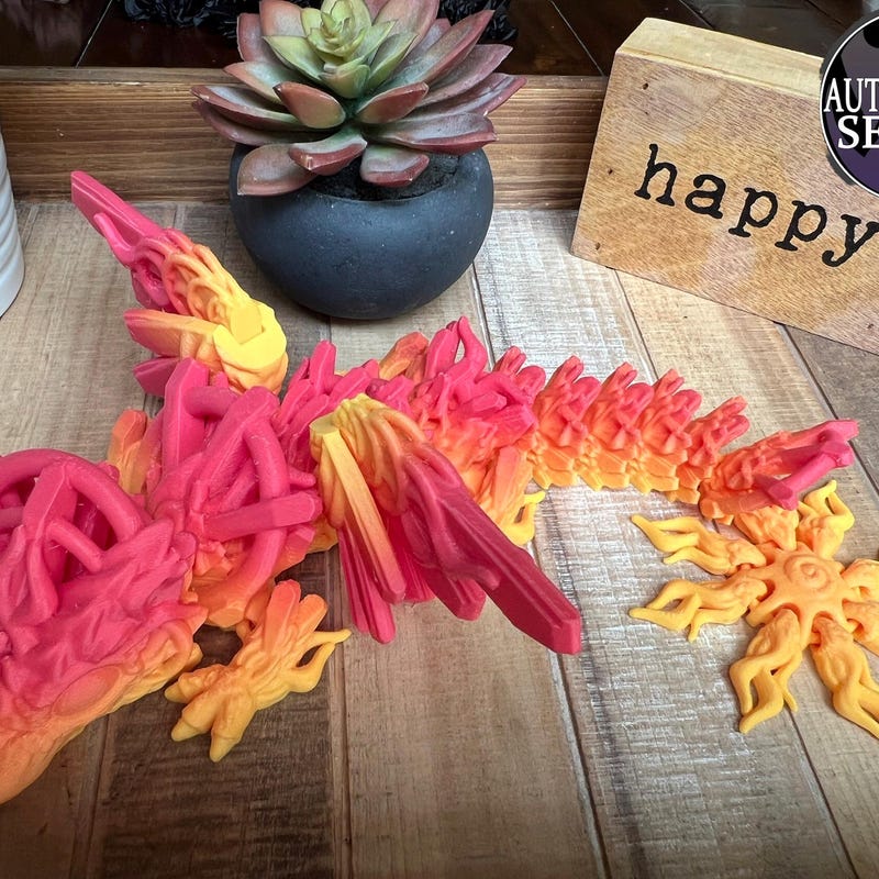 3d Printed Dragon 14 Inch - Etsy