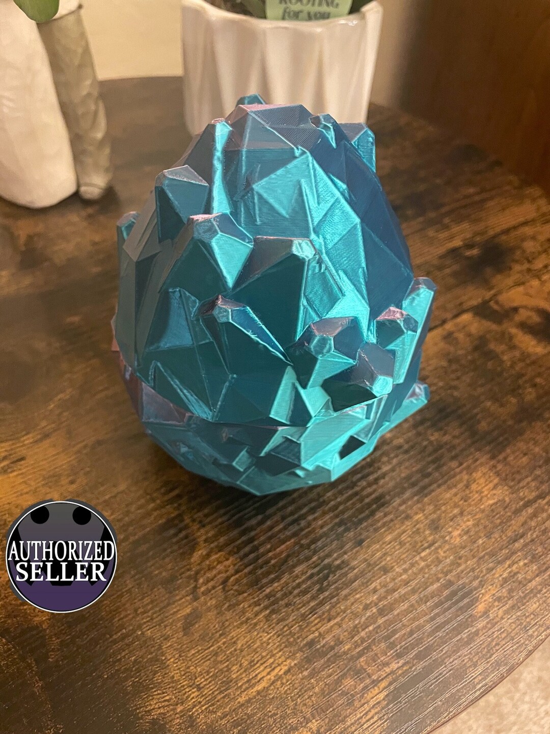 Crystal Dragon Egg Container 4, 6, or 8 Inches Desktop Display or ...