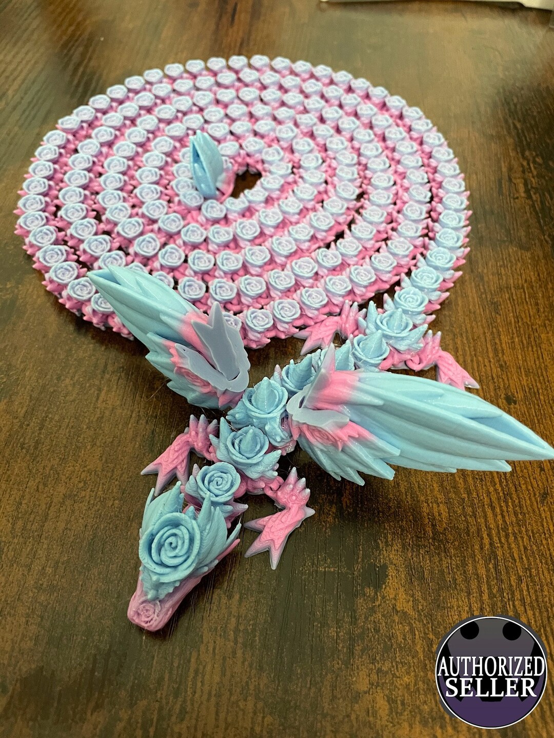 Rose Winged Dragon - 82 Inches - 6' 10" - Super Long - Desktop or ...