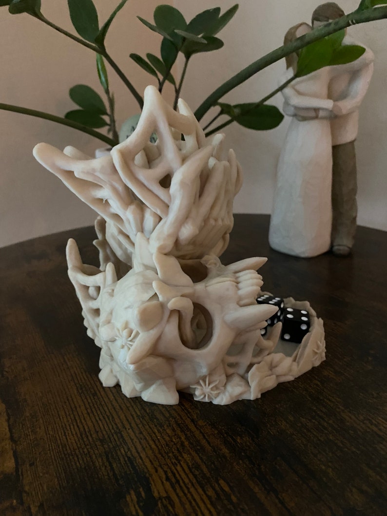 Dice Roller - Nightmare Tower - 6 Inches Tall - Skull and Spider Web ...