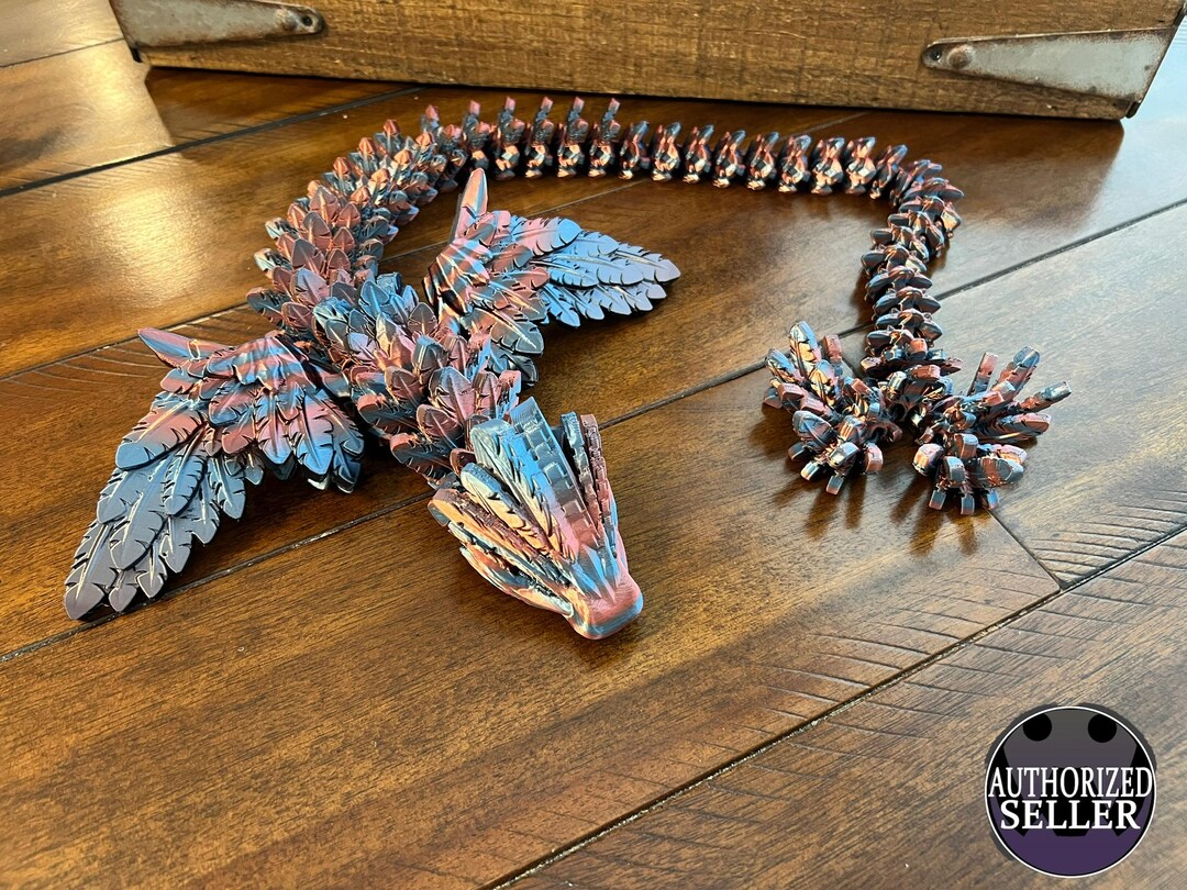 Flying Serpent Dragon - 27 Inches - Desktop or Fidget Toy - Fully ...