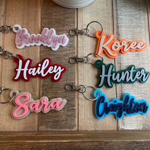 Customizable Name Keychain, Bag Tag, Luggage Tag, Lunchbox Tag, or ...