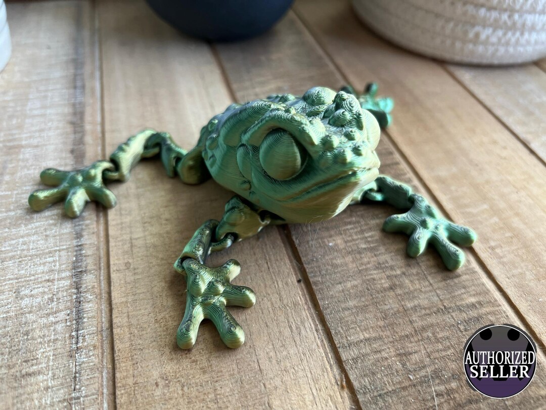 Toad - 6 Inches - Desktop or Fidget Toy - Articulated Legs - 3D Printed ...