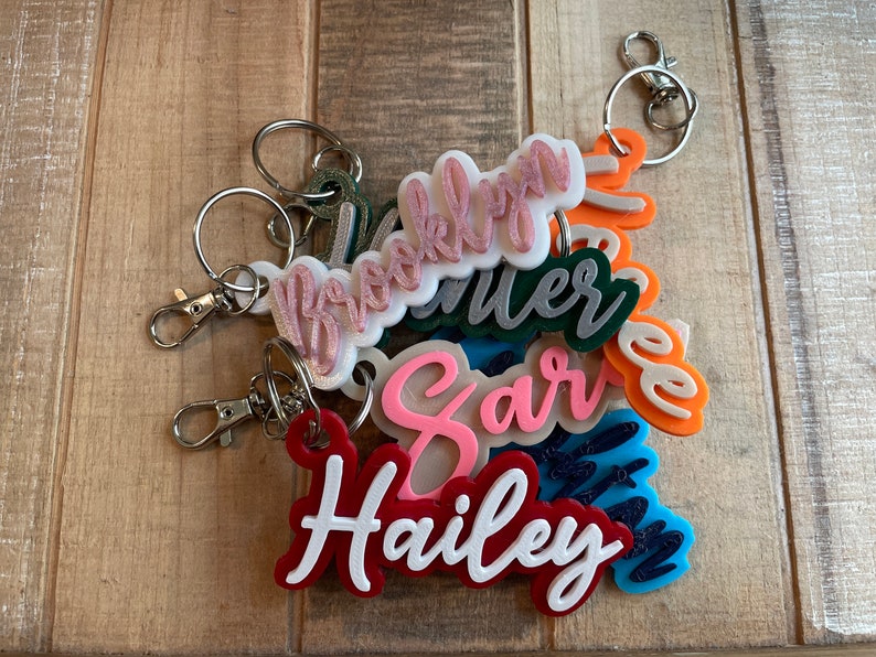 Customizable Name Keychain, Bag Tag, Luggage Tag, Lunchbox Tag, or ...