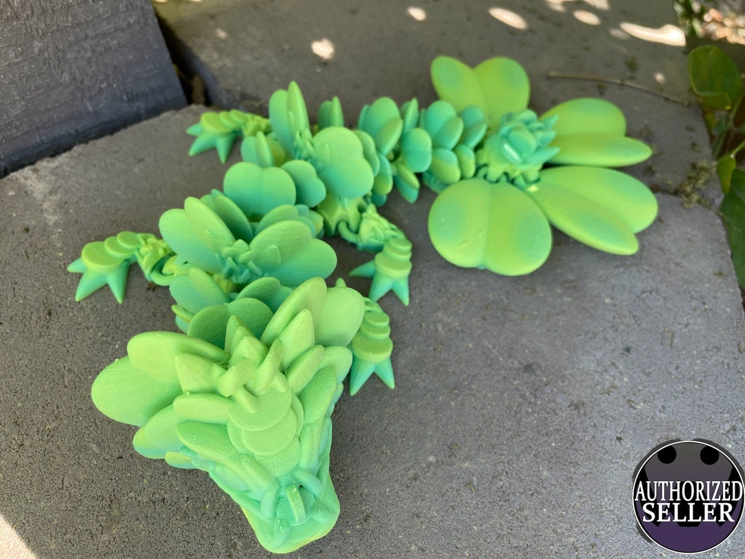 Baby Clover Dragon - 10.5 Inches - Desktop or Fidget Toy - Articulated ...
