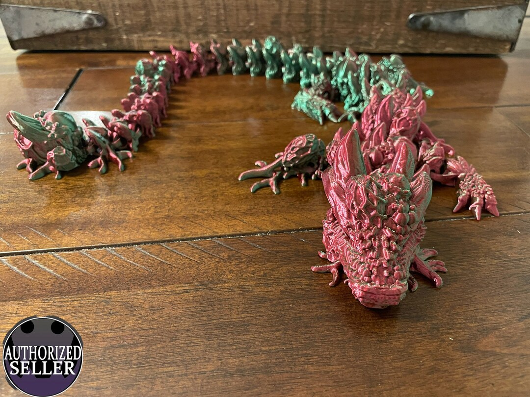 Infested Dragon - 23 Inches - Desktop or Fidget Toy - Fully Articulated ...