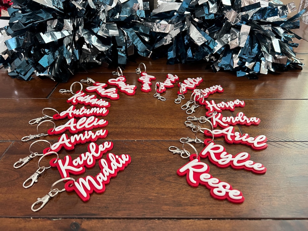 Cheer, Pom or Dance Team Keychain, Bag Tag, Luggage Tag, or Zipper Pull ...