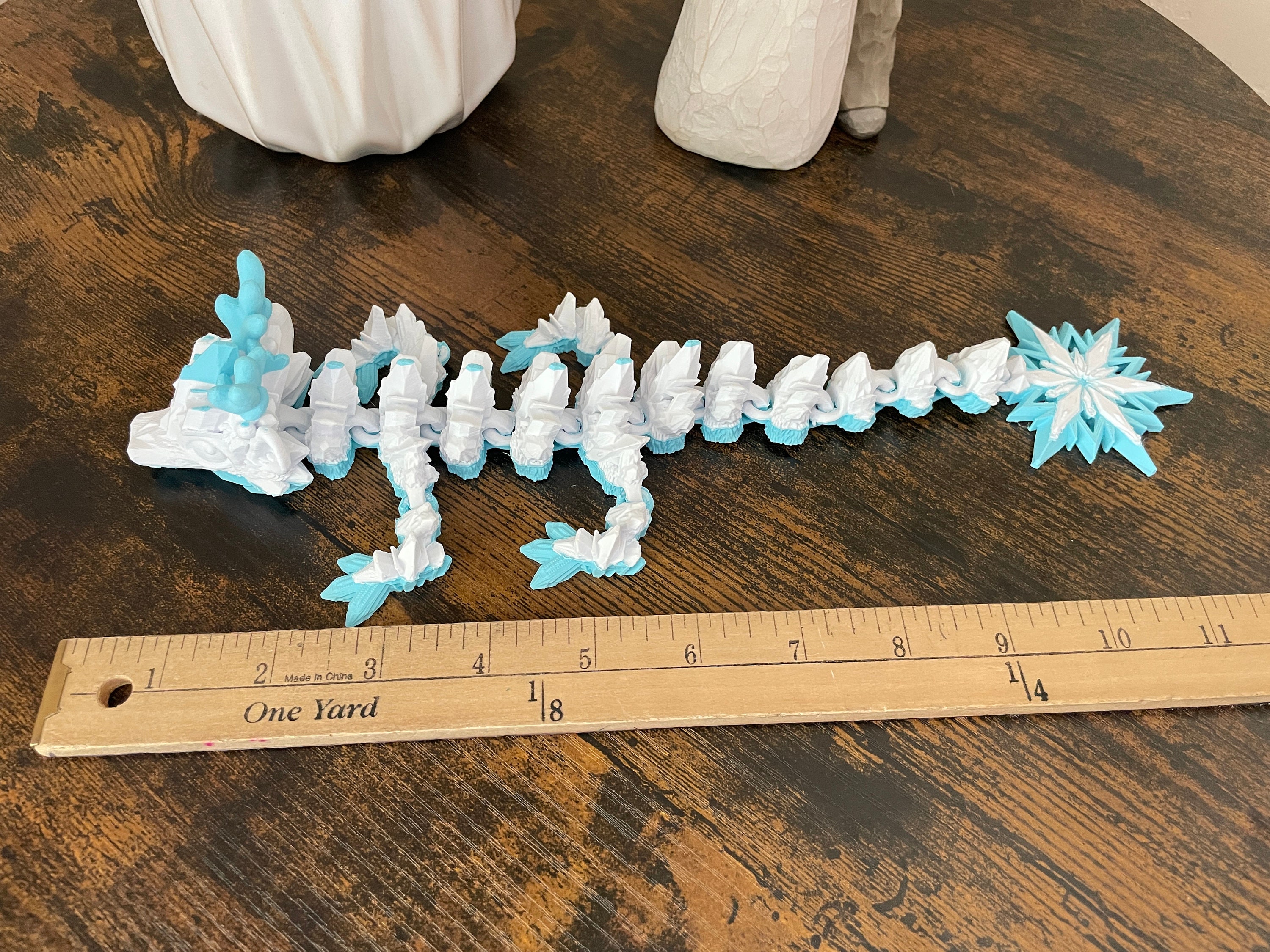 Winter Themed Dragon Desktop or Fidget Toy Articulated Snowflake Dragon ...