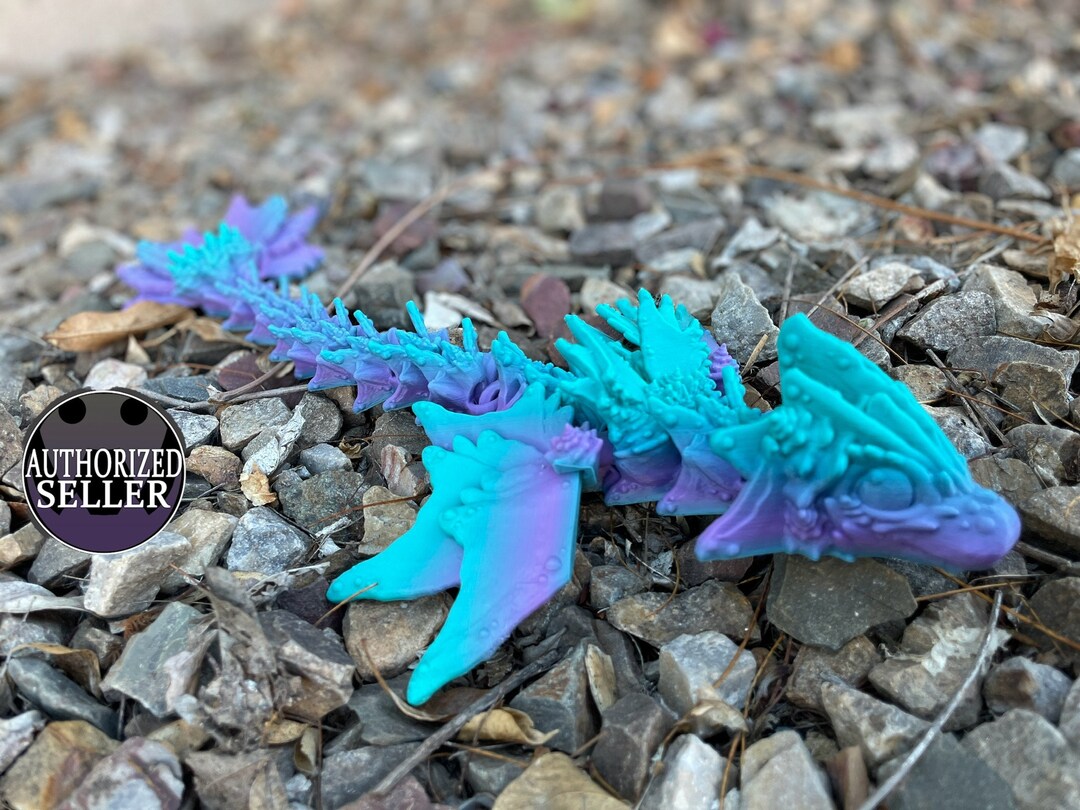 Baby Ocean Serpent - 15 Inches - Desktop or Fidget Toy - Articulated ...