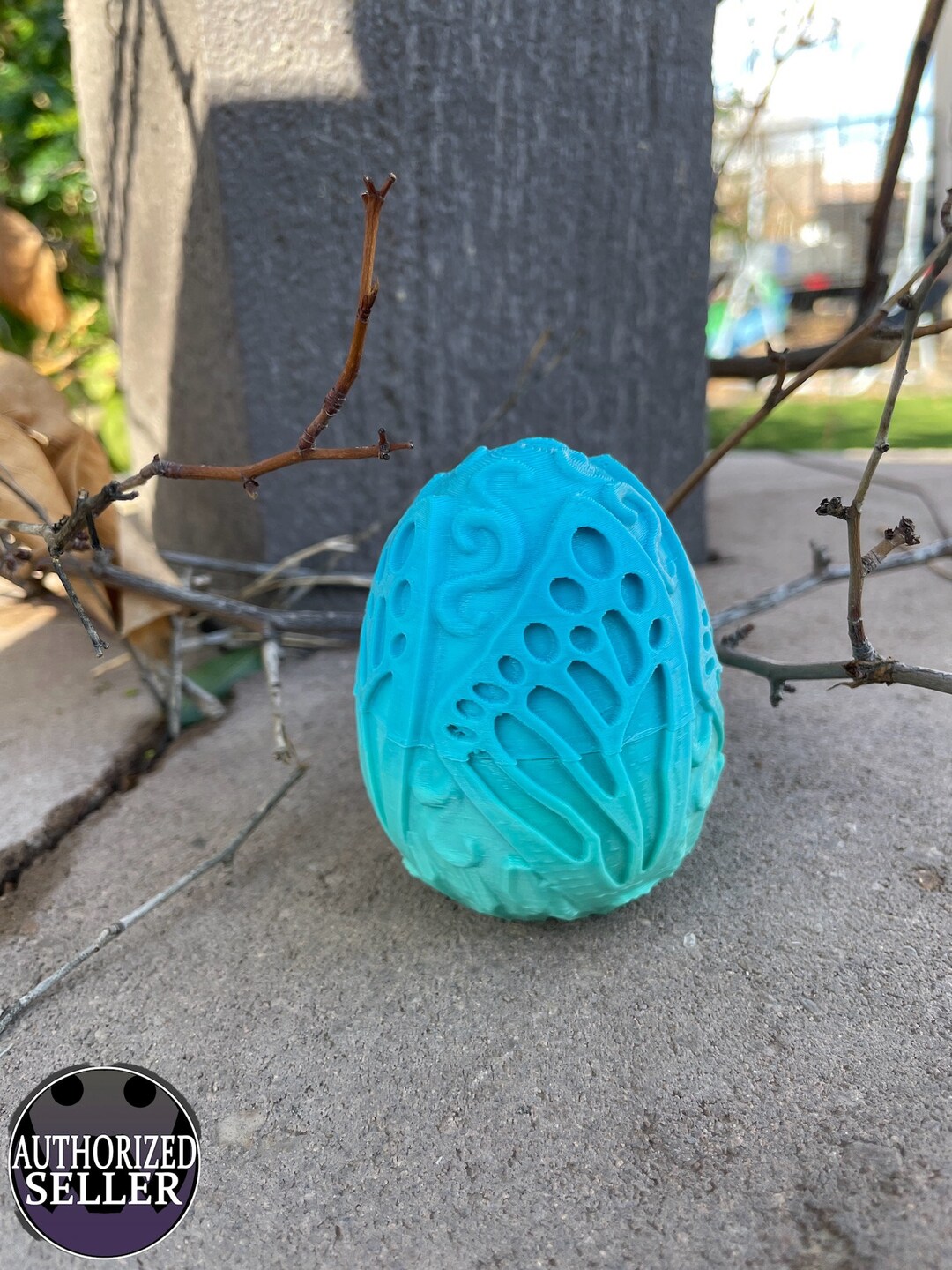Dragon Egg Container - 3 Inches - Butterfly Theme - Desktop Display or Dragon Toy Container - 3D ...