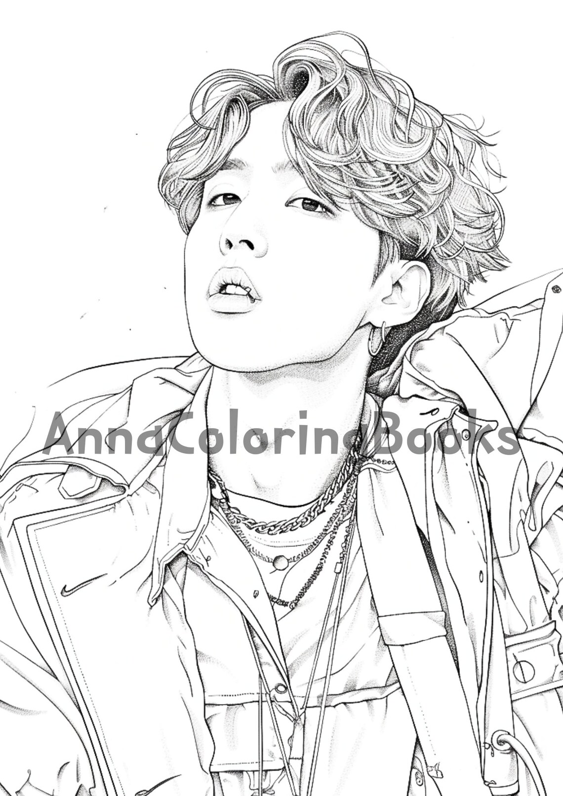 K-pop Coloring Book, BTS Coloring Pages, BTS Coloring Book, Bangtan ...
