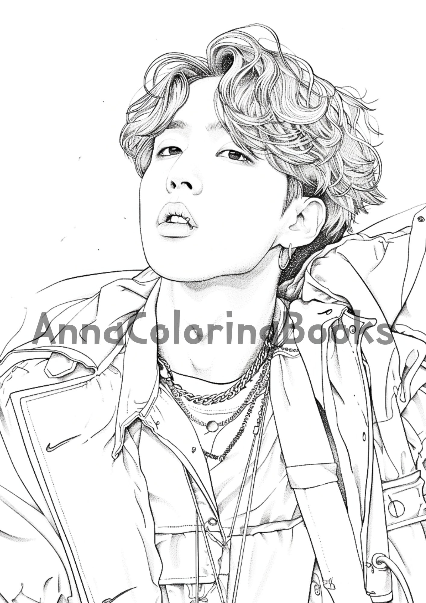 BTS Coloring Book: K-pop Bangtan Art (A4 PDF) - Etsy