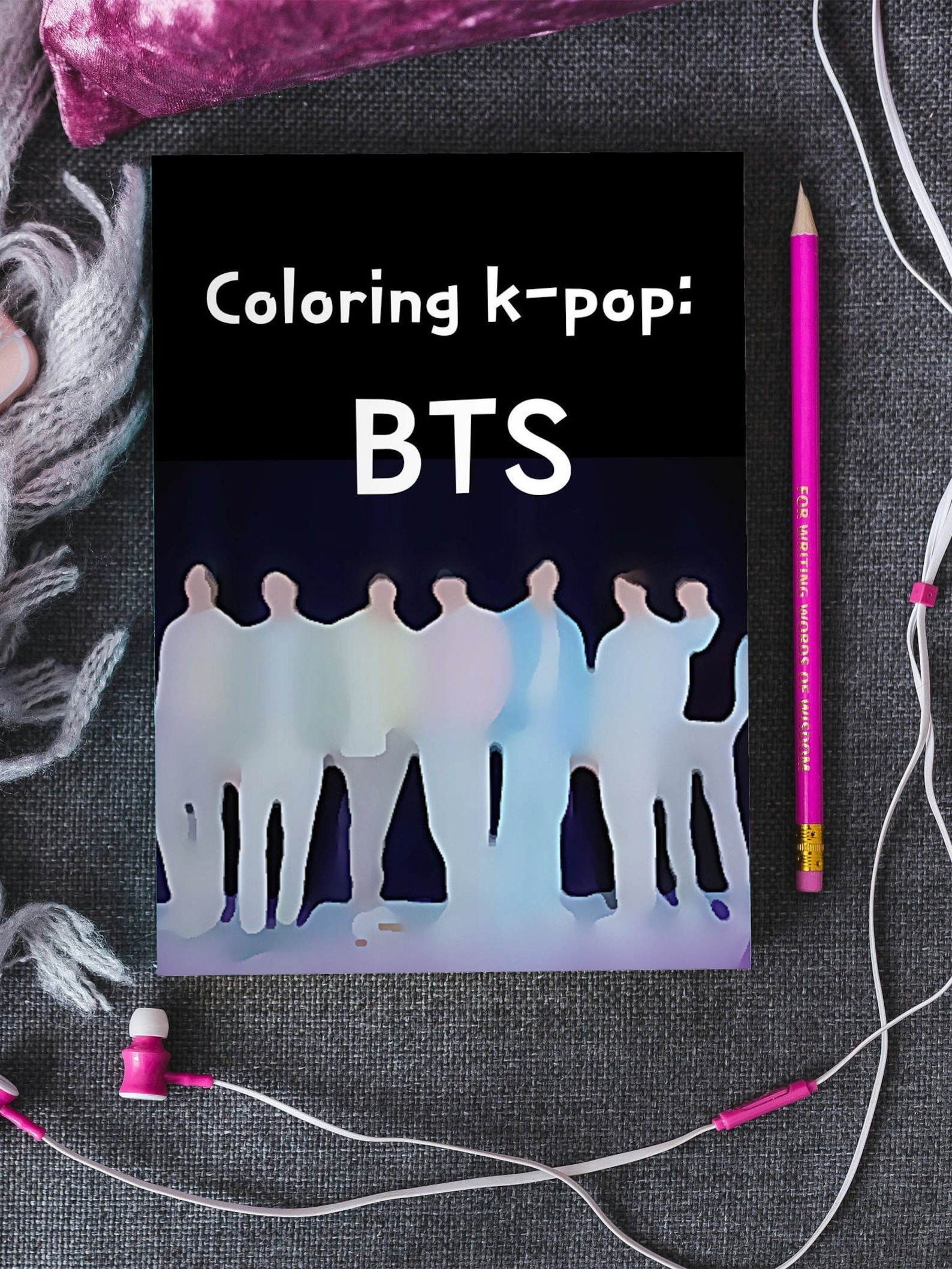 BTS Coloring Book: K-pop Bangtan Art (A4 PDF) - Etsy