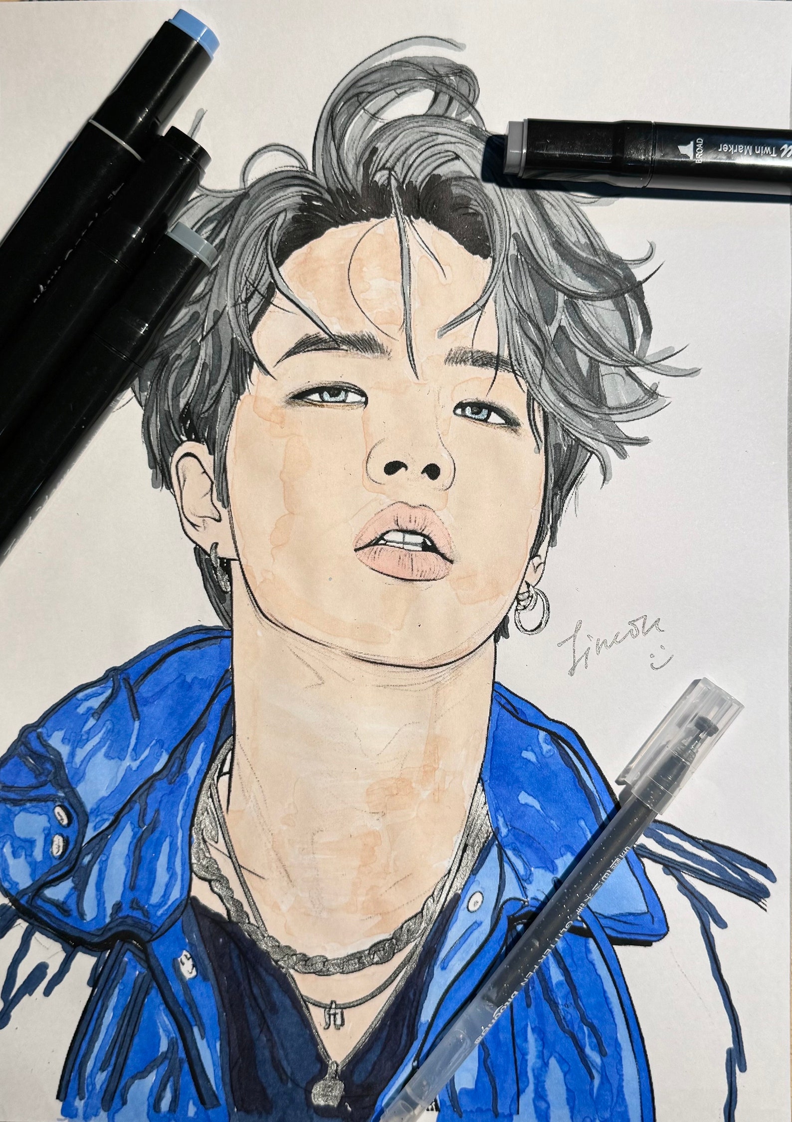 BTS Coloring Book: K-pop Bangtan Art (A4 PDF) - Etsy
