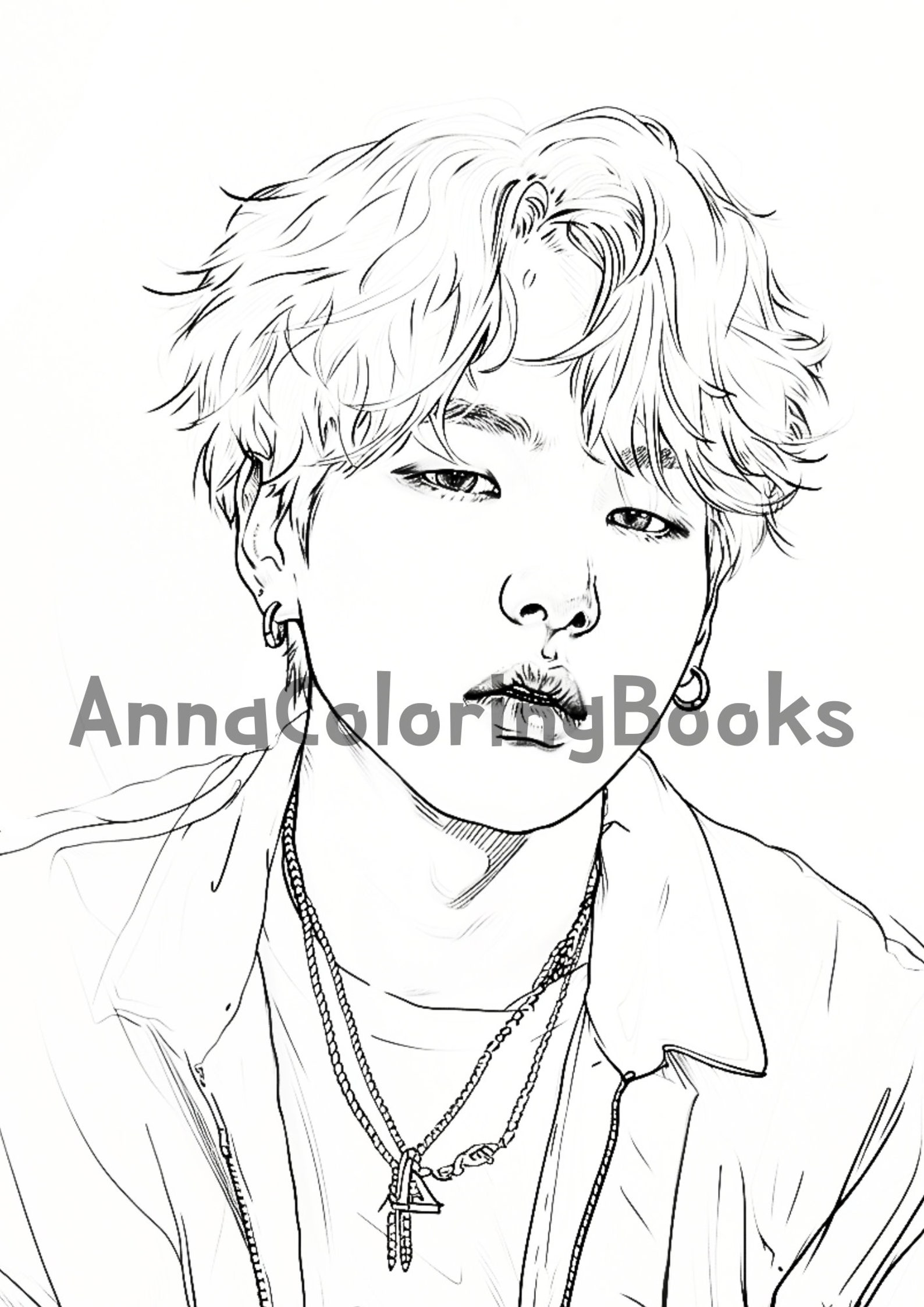 BTS Coloring Book: K-pop Bangtan Art (A4 PDF) - Etsy