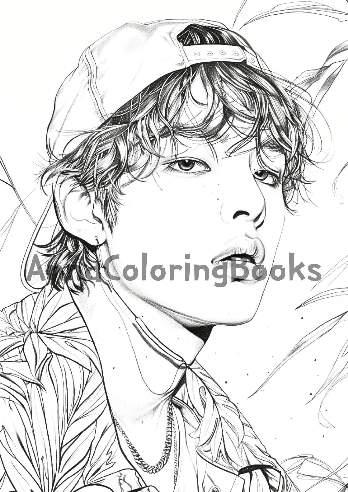 BTS Coloring Book: K-pop Bangtan Art (A4 PDF) - Etsy