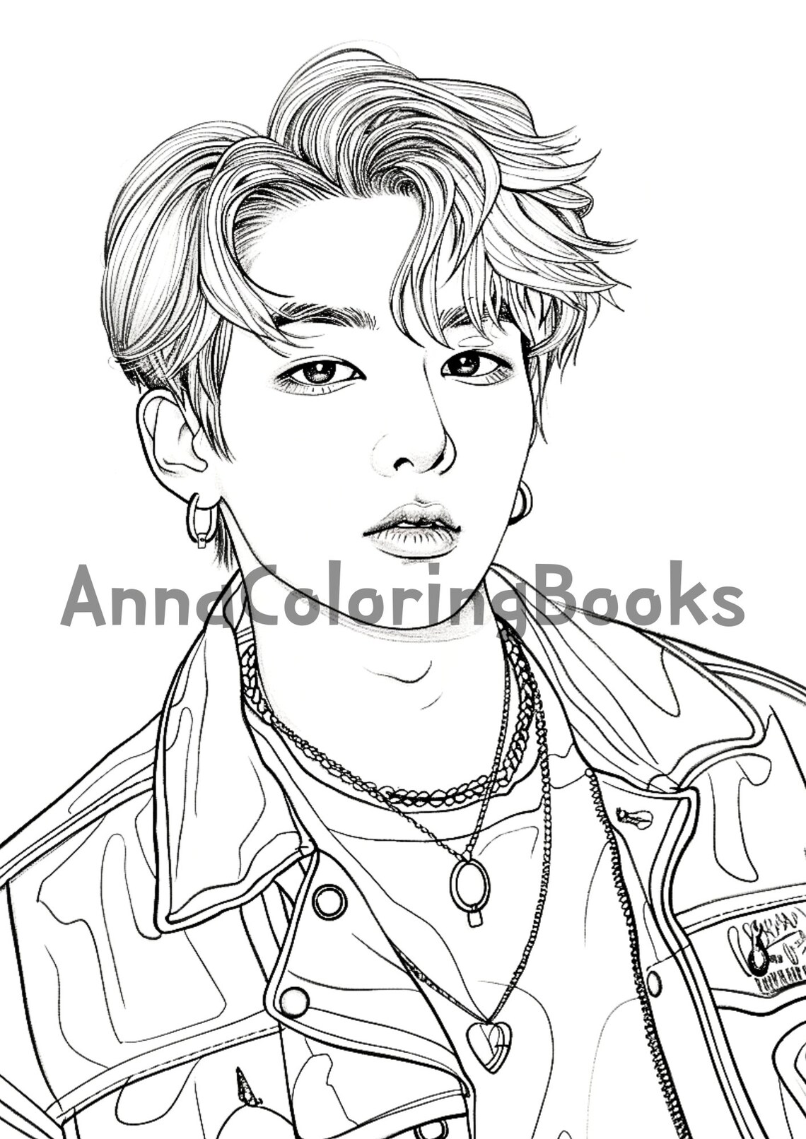 K-pop Coloring Book, BTS Coloring Pages, BTS Coloring Book, Bangtan ...