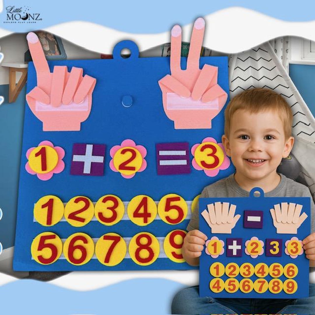 Felt Board 1-10 Finger Numbers Counting Toy Montessori Learning Math ...