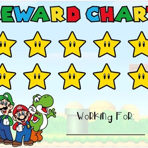 Mario Reward Chart - Etsy