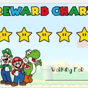 Mario Reward Chart - Etsy
