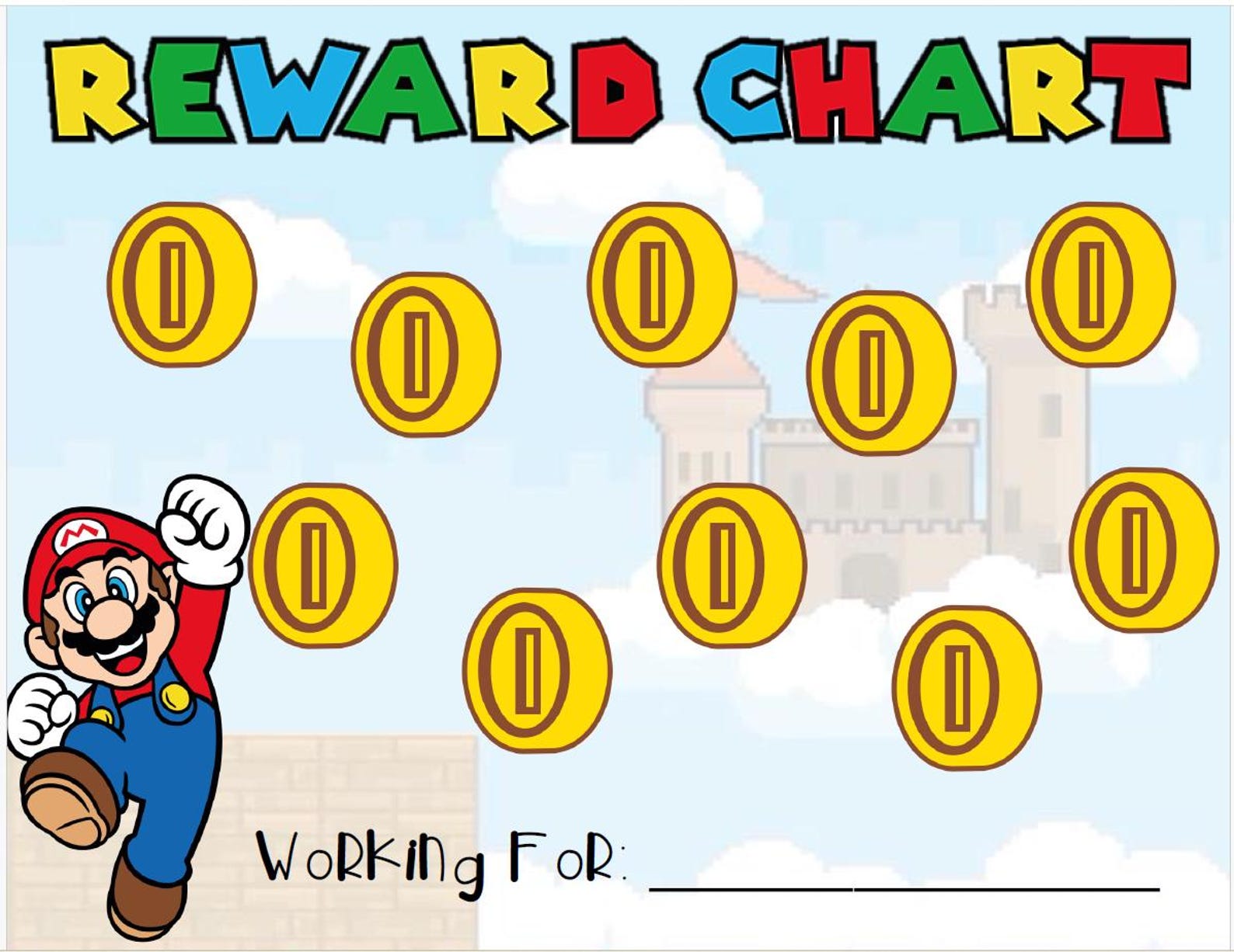 Mario Reward Chart - Etsy